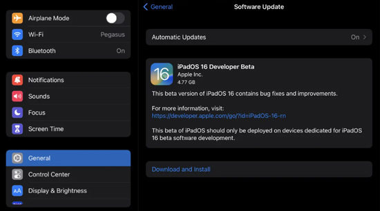 How to Update iPadOS 16 (Beta) on iPad?